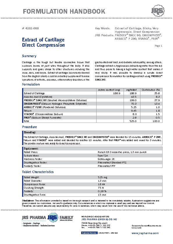 Extract of Cartilage